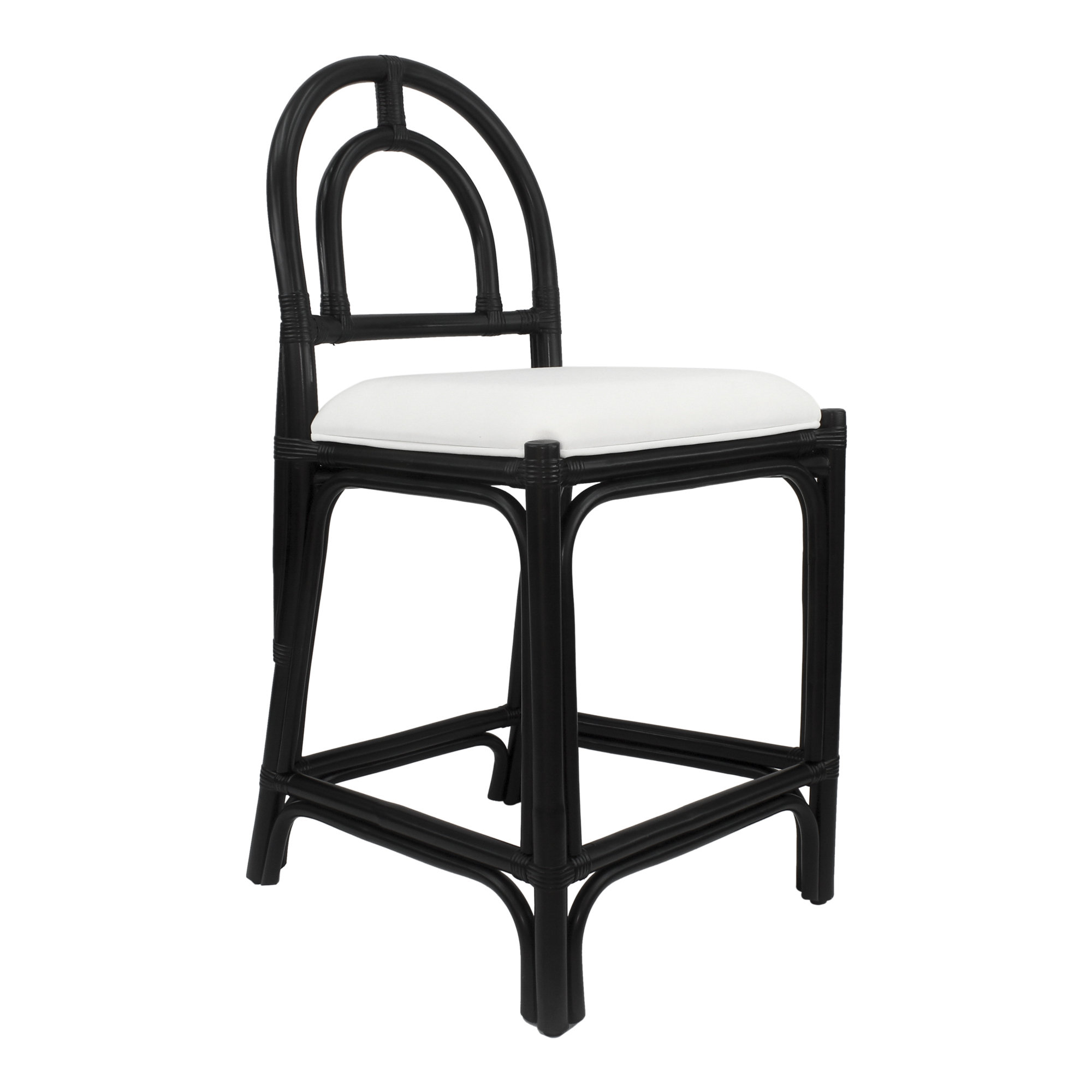 Dakota Fields Kaelyn Arched Rattan Counter Stool | Wayfair