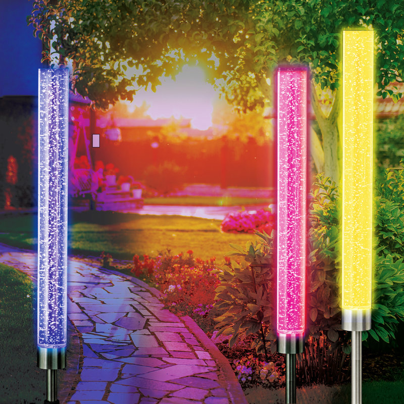 Bell + Howell White Solar Powered Integrated LED Pathway Light Pack ...