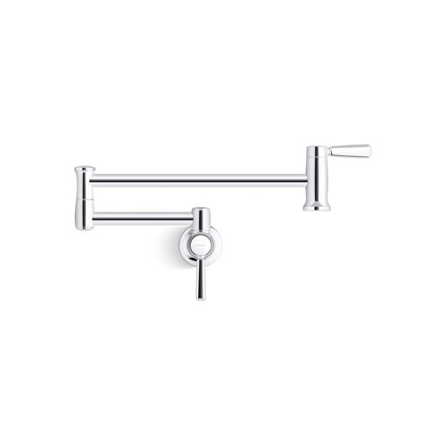 Kohler Wall-Mount Pot Filler Faucet, Swing Arm Kitchen Pot Filler ...