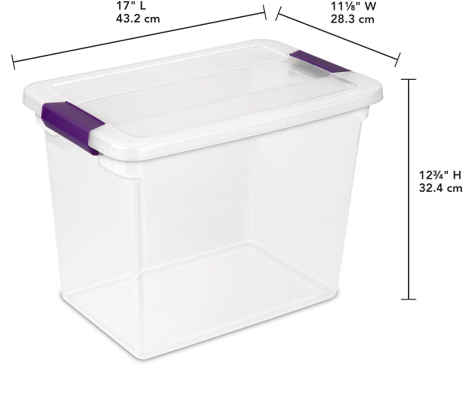Hokku Designs 6-Pack ClearView Latch Box, Stackable Storage Organizer ...
