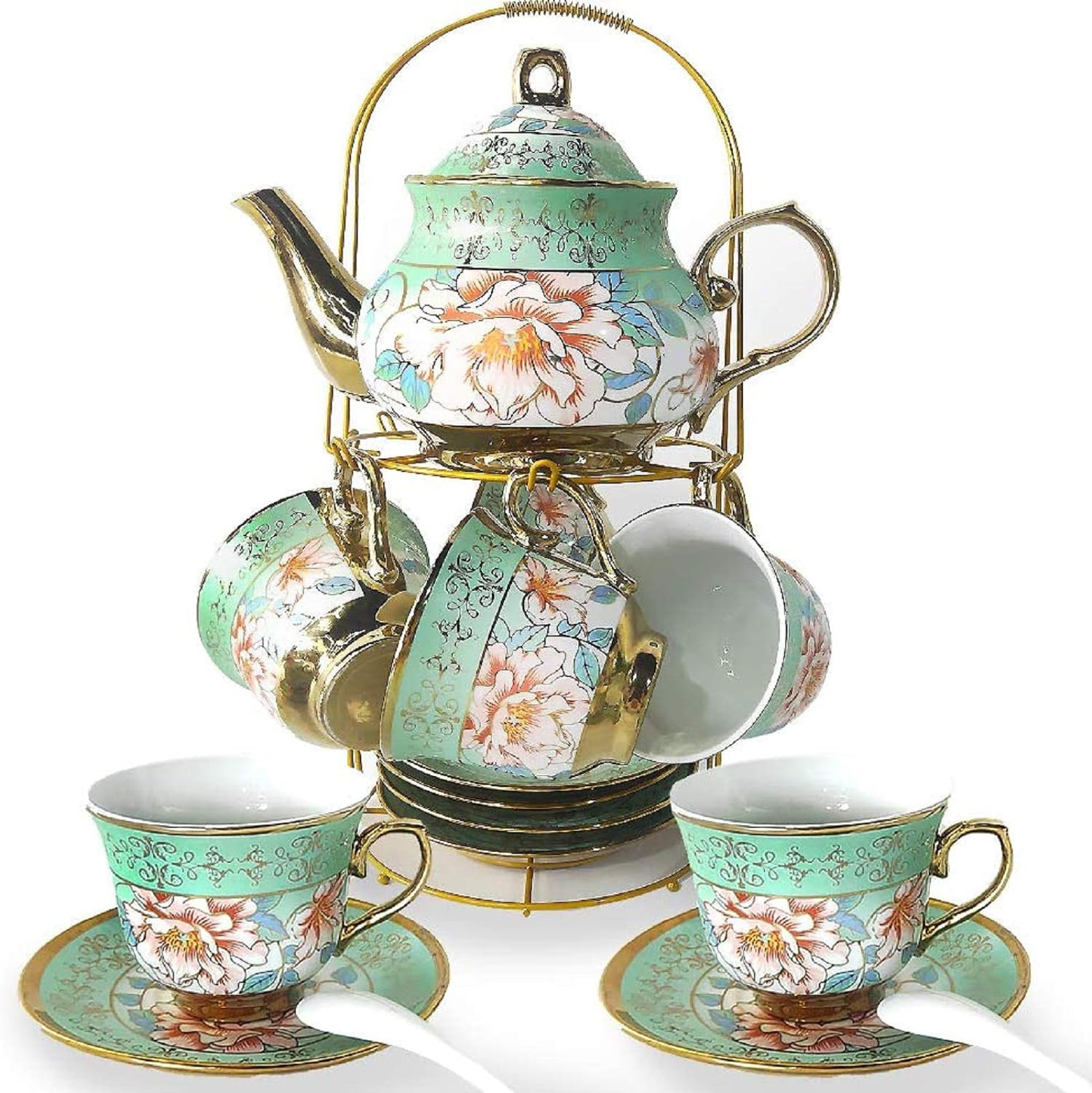 House of Hampton 20 PCS Ceramics Afternoon Tea Set Adult Gift Can Drink ...