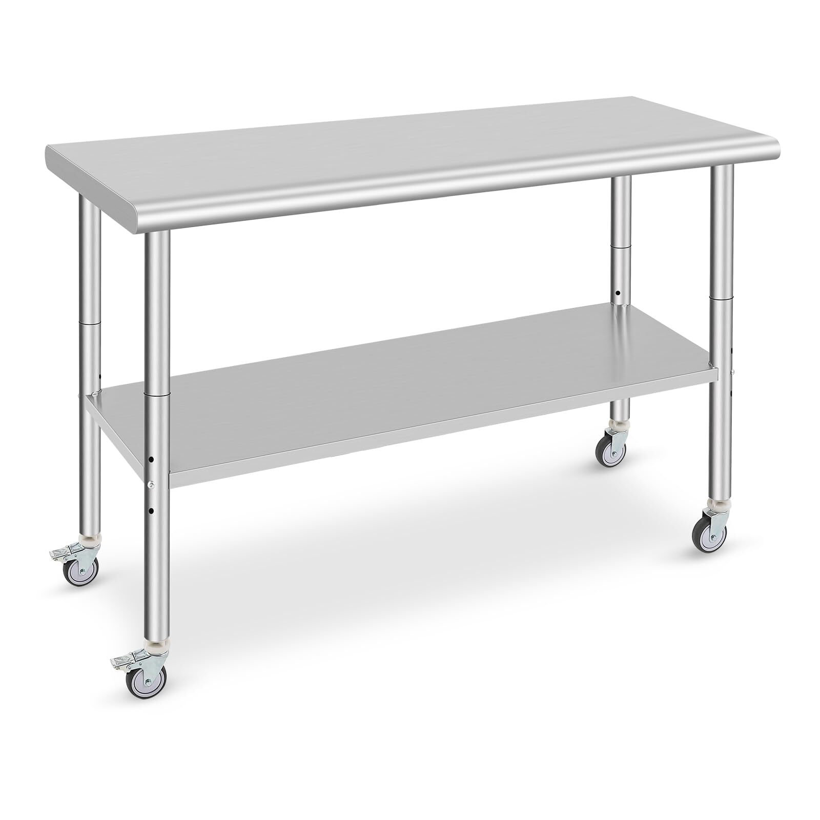 babevy Stainless Steel Table Commercial Work Table,NSF Three Layer ...