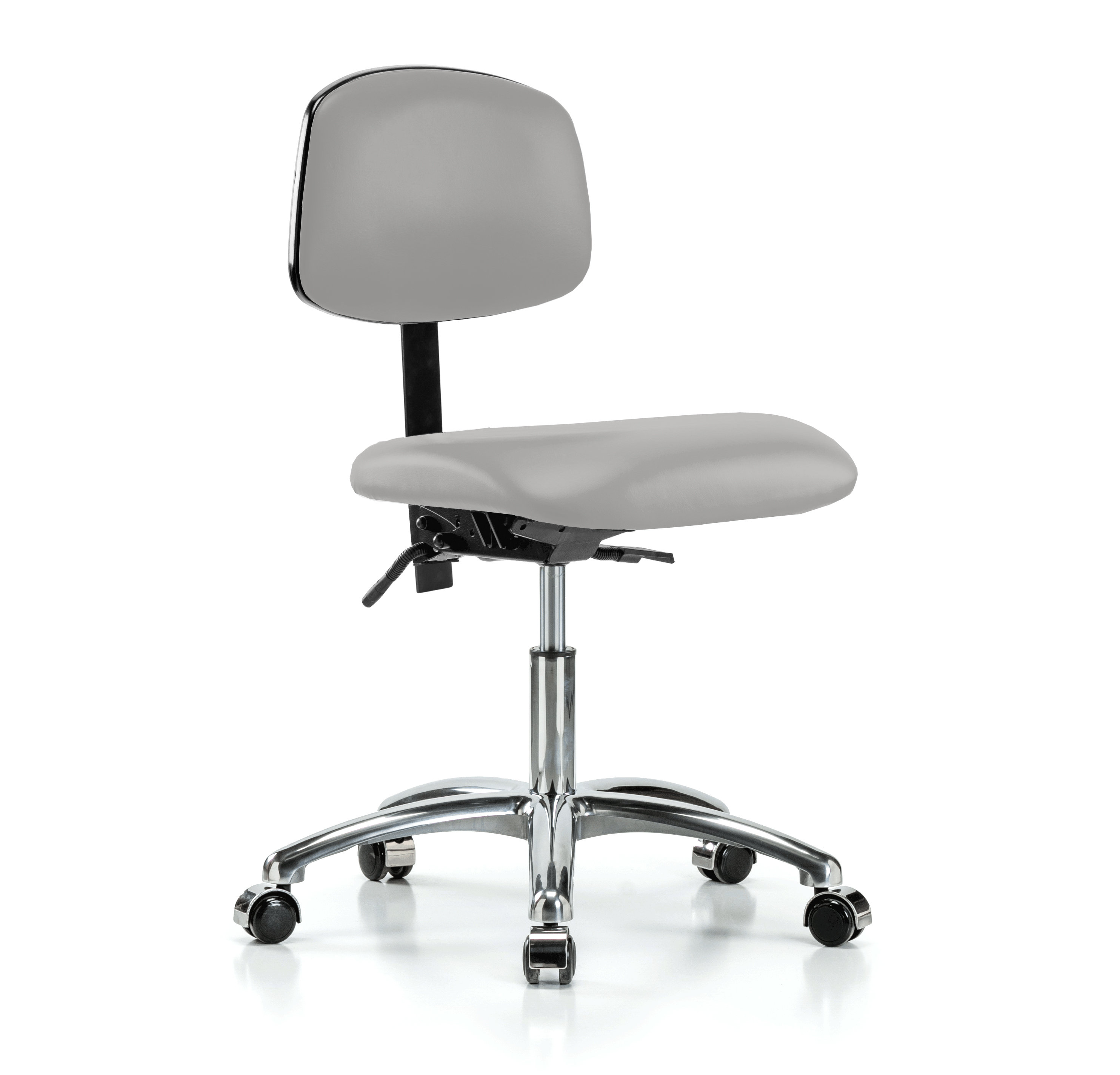 Perch Chairs & Stools PERCH Chrome Laboratory Chair with Adjustable ...