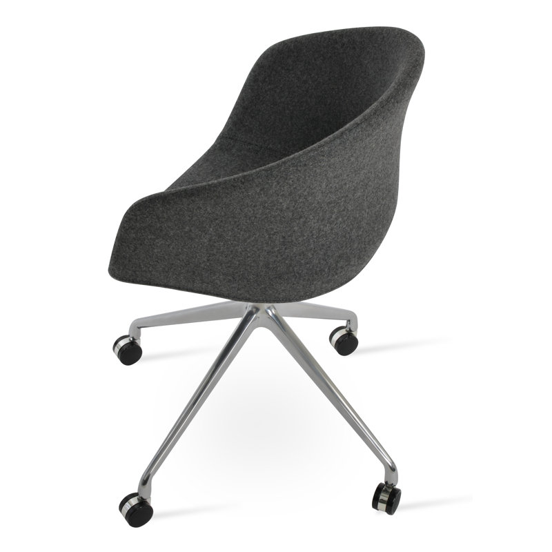 sohoConcept Tribeca Spider Swivel Task Chair in Wool | Wayfair