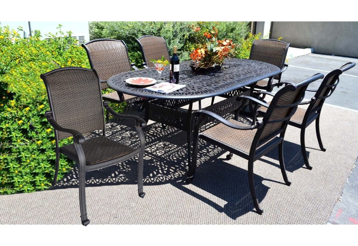 Canora Grey Lacie-Mae Oval 6 - Person 87" Long Dining Set | Wayfair