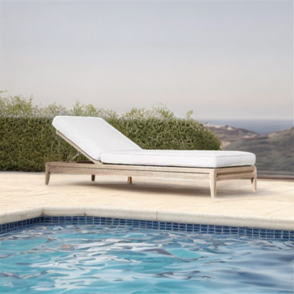 Elegance Furnishings Outdoor Pool Loungers Solid Wood Hotel Villa ...