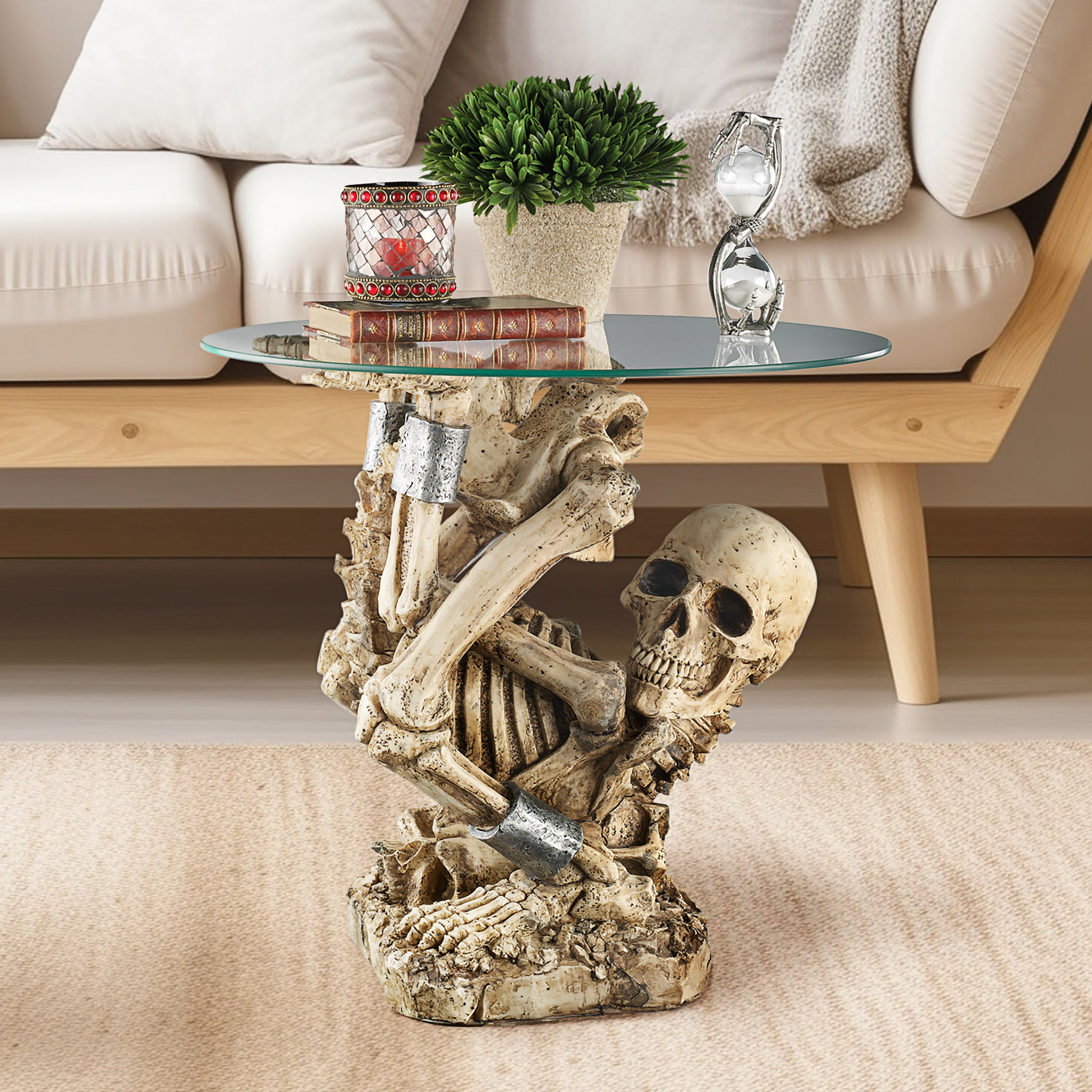 Design Toscano The Contortionist Skeleton End Table & Reviews - Wayfair ...