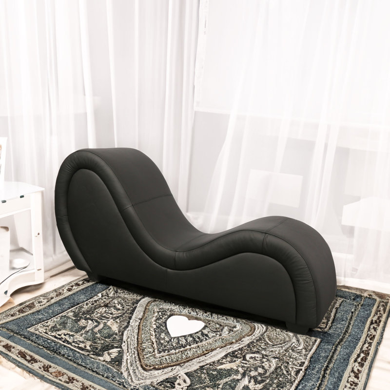 Wrought Studio™ Graycie Upholstered Faux Leather Chaise Lounge for Yoga ...