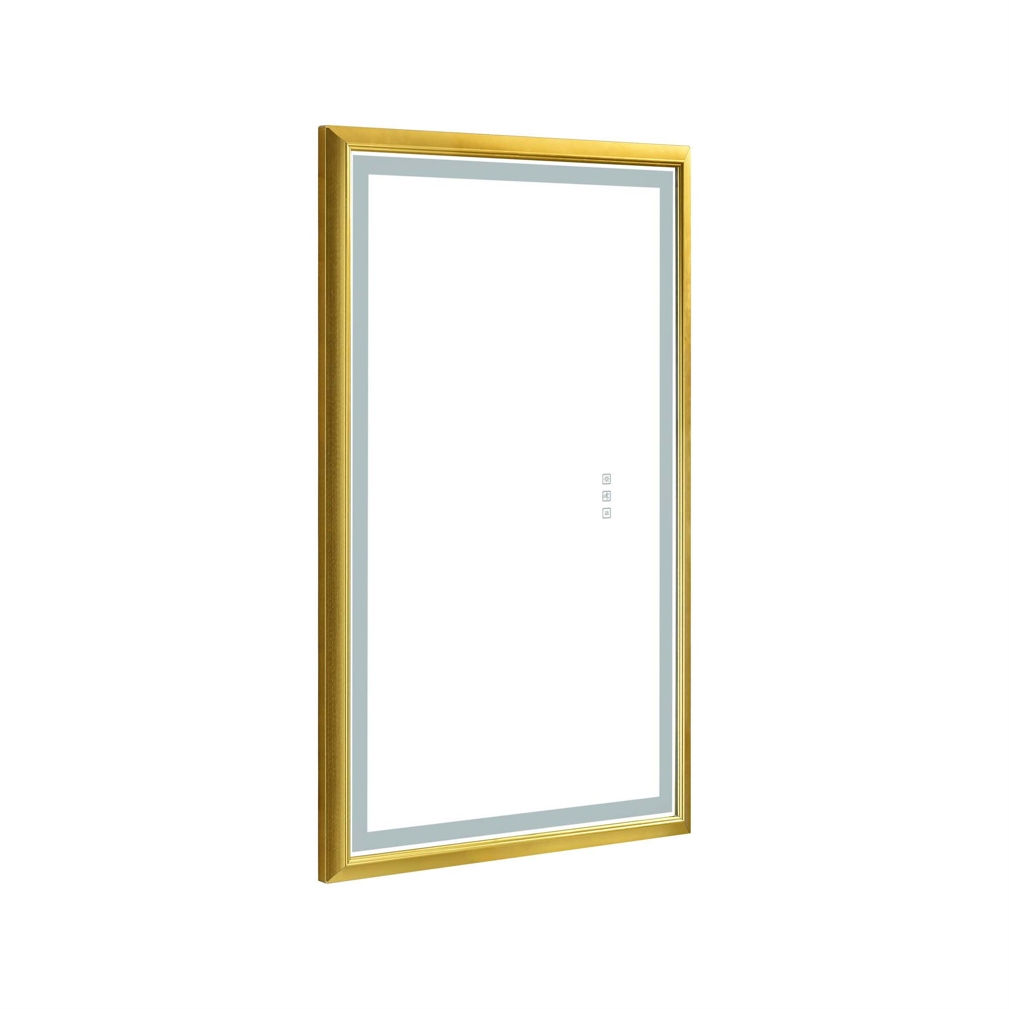 Mercer41 Oversized Rectangular Framed LED Mirror Anti-Fog Wall Mount ...