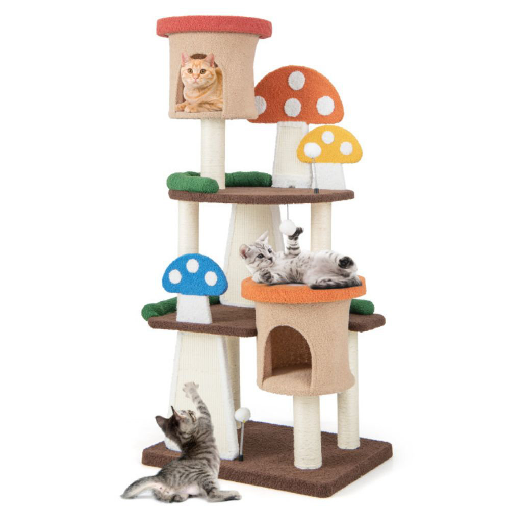 Tucker Murphy Pet™ 4-In-1 Cat Tree With 2 Condos And Platforms For ...