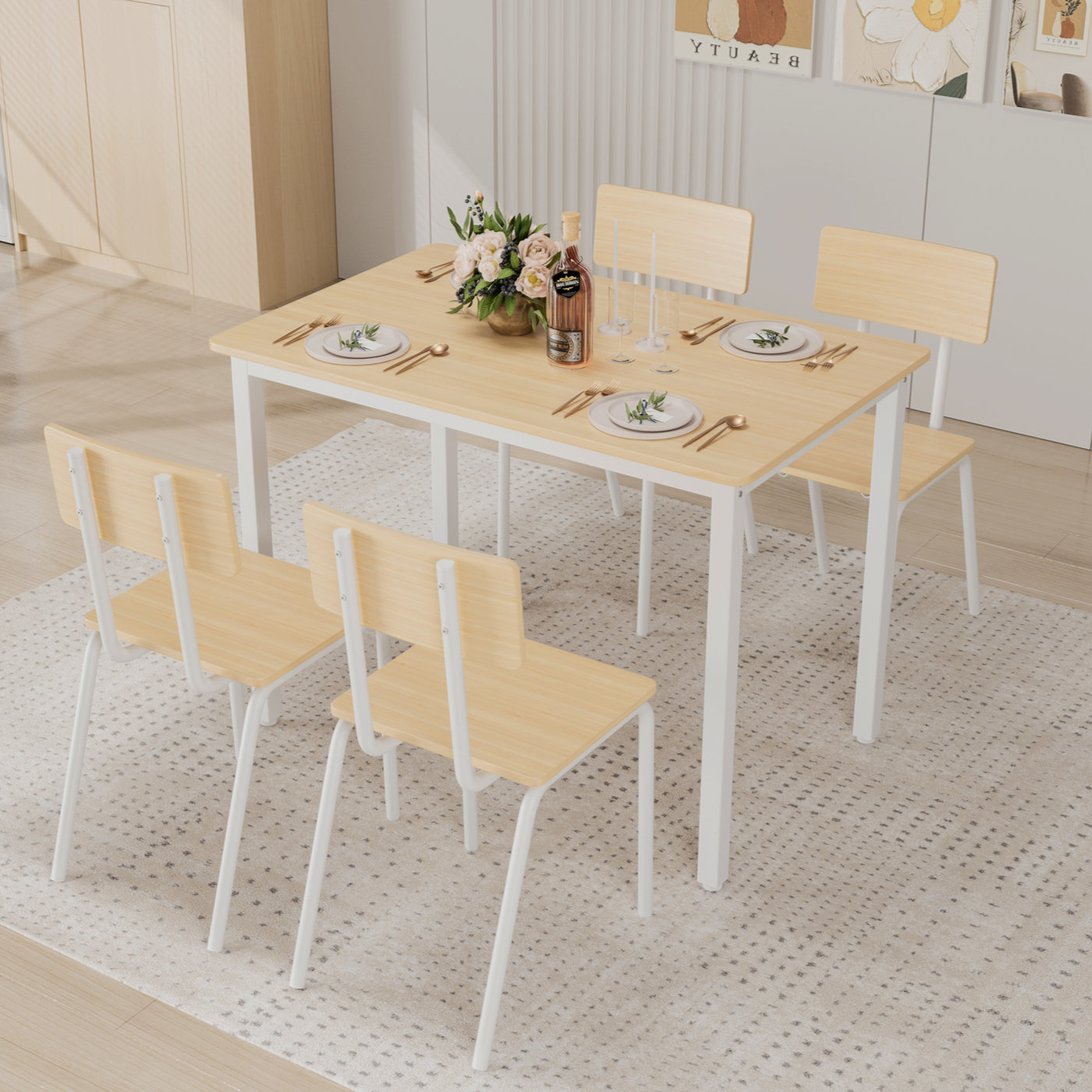 17 Stories Dining Table Set With Chairs,Kitchen Table & Chairs Dining ...