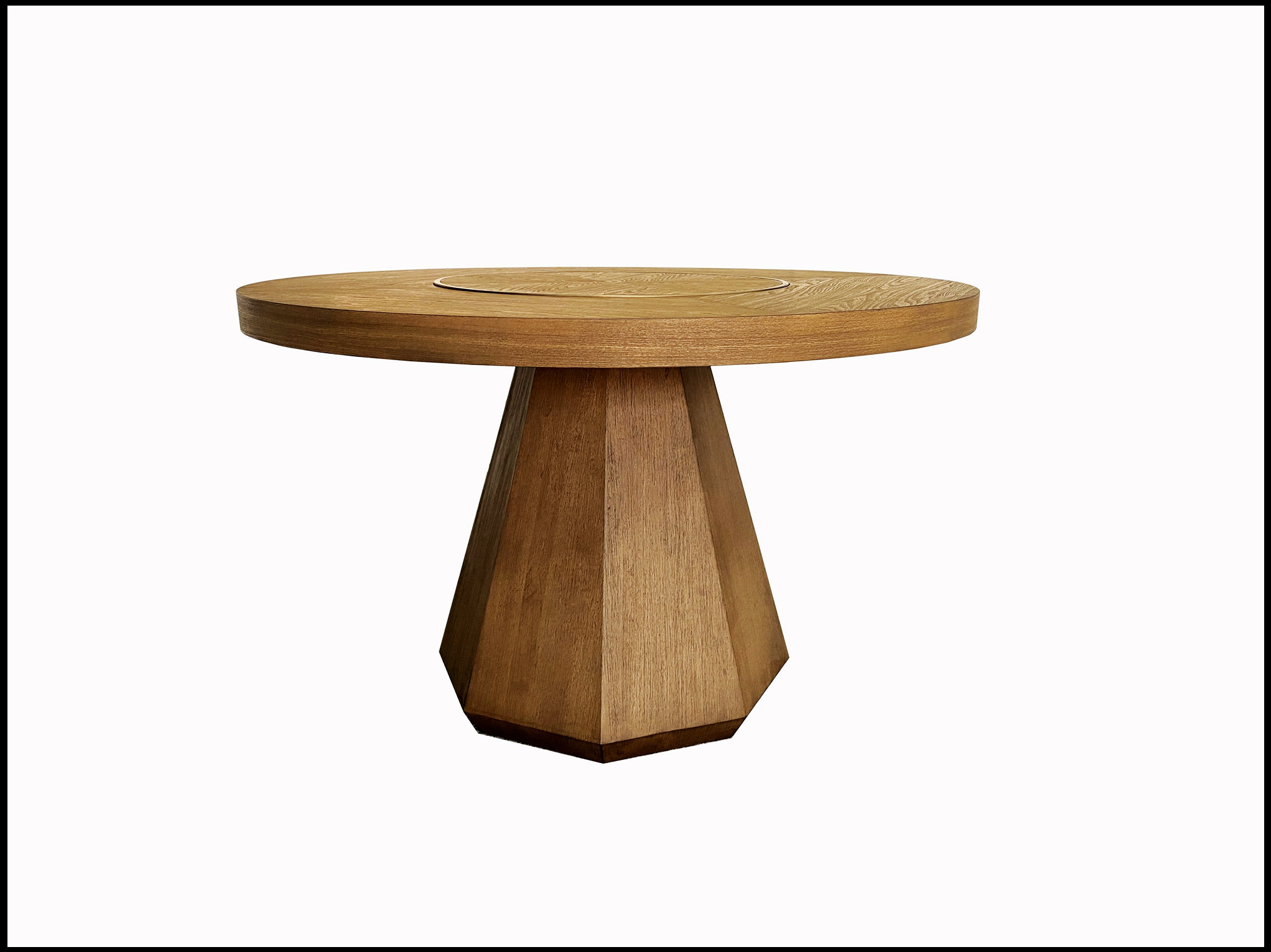 George Oliver Round Dining Table with Latte Finish - Compact, Stylish ...