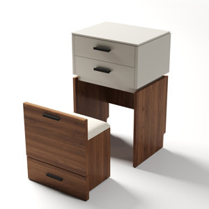 Latitude Run® Soraide Small Dressing Table With Mirror Three in one ...