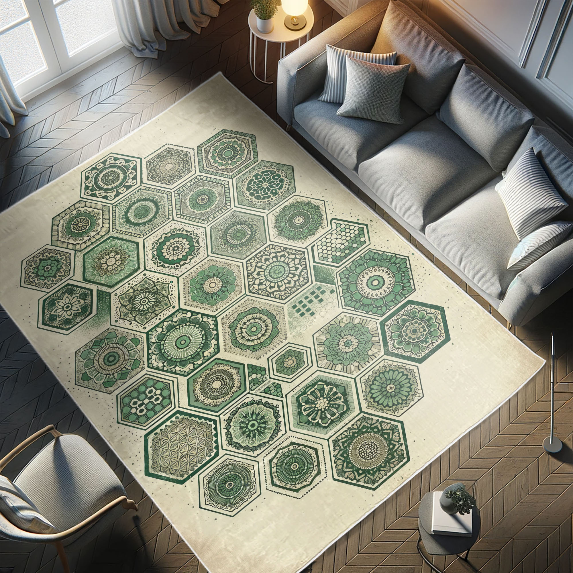 Ambesonne Abstract High Density Long Fiber Poly Threads Decorative Area ...