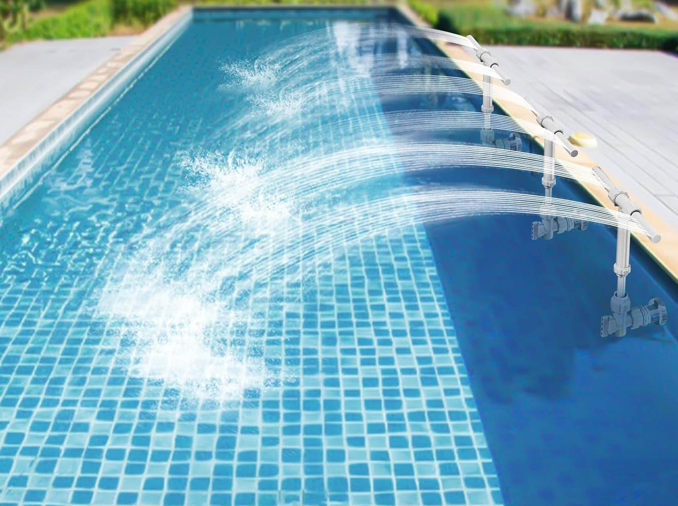 RELINZ Pool Fountain, Water Fountains Dual Spray High-Pressure ...