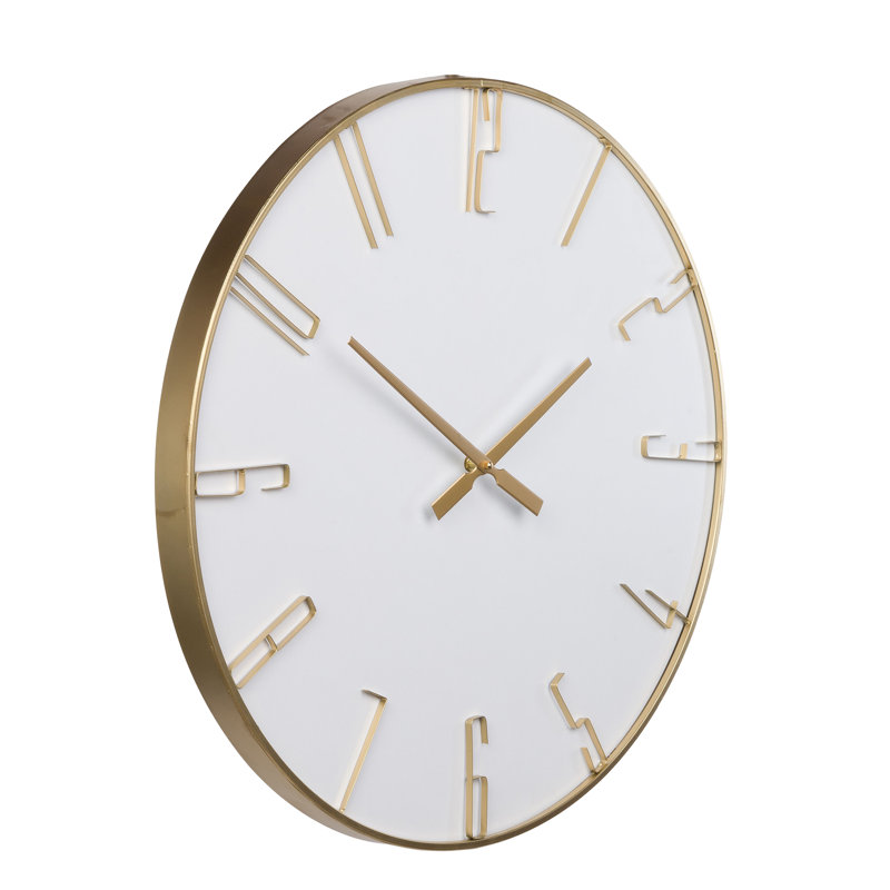 Willa Arlo™ Interiors Viola Modern Round Metal Wall Clock & Reviews ...