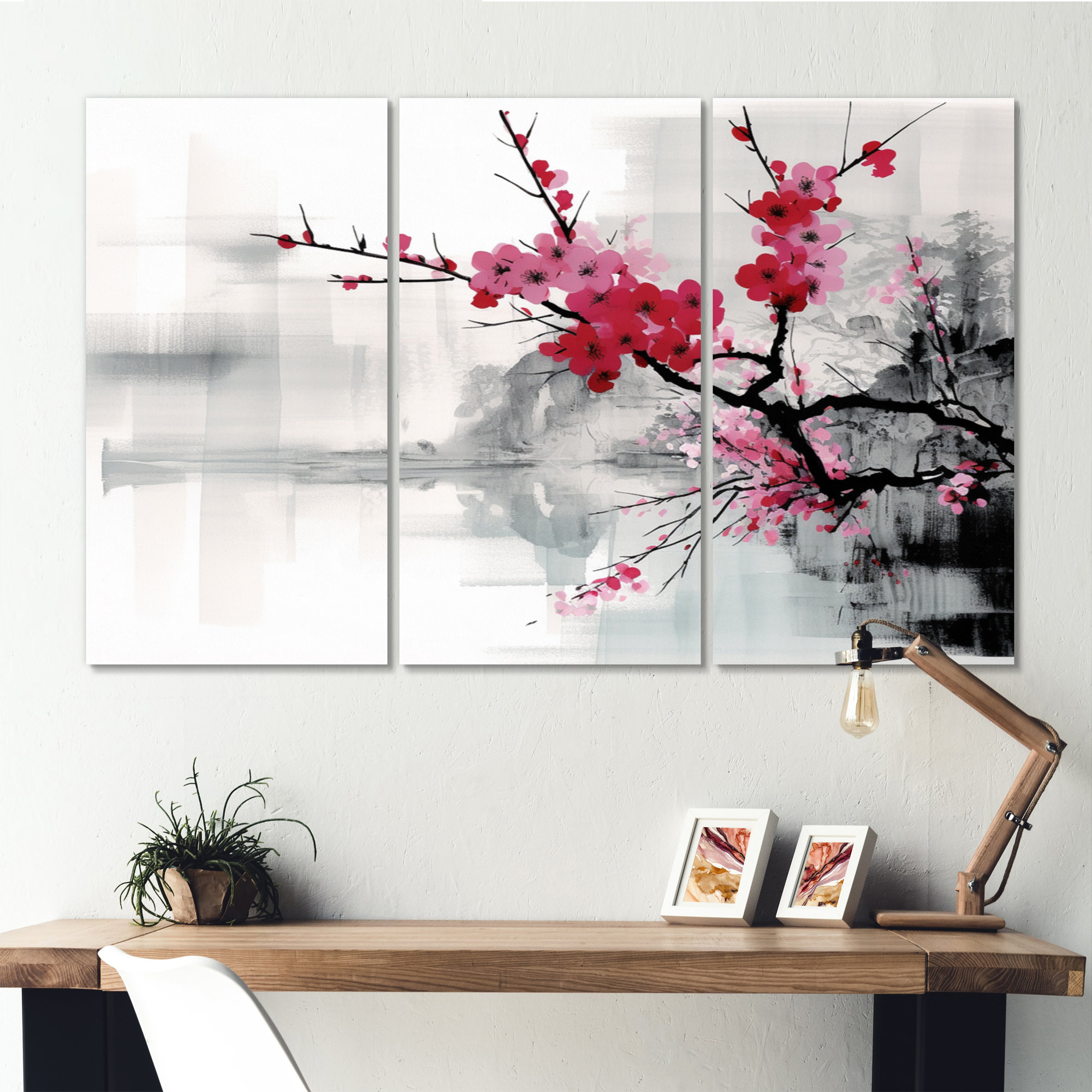 Winston Porter Asian Art Sumi Lake II - Asian Art Wall Decor Set ...