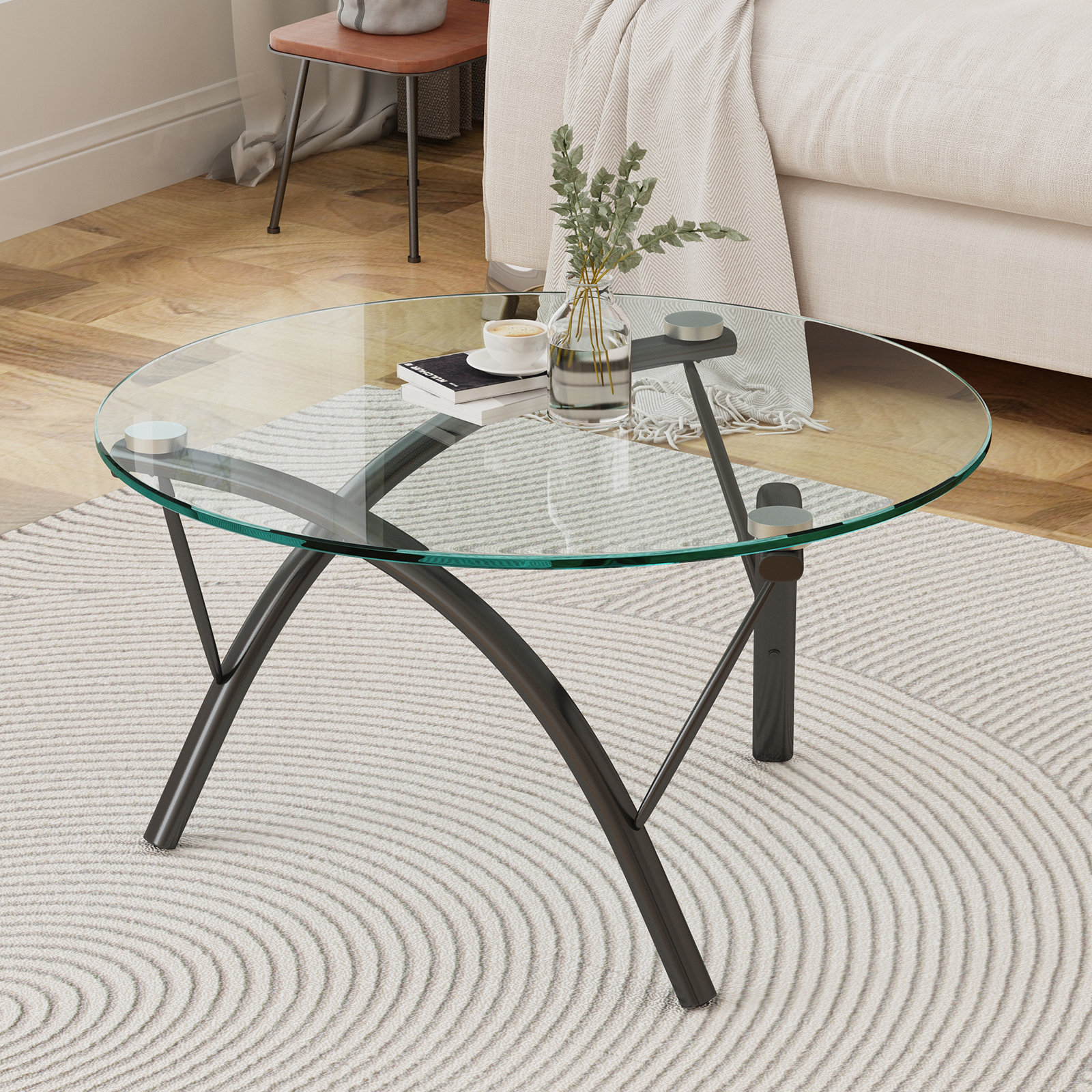 Ivy Bronx Kinslee Table Top Coffee Table Replace Table Top Tempered ...