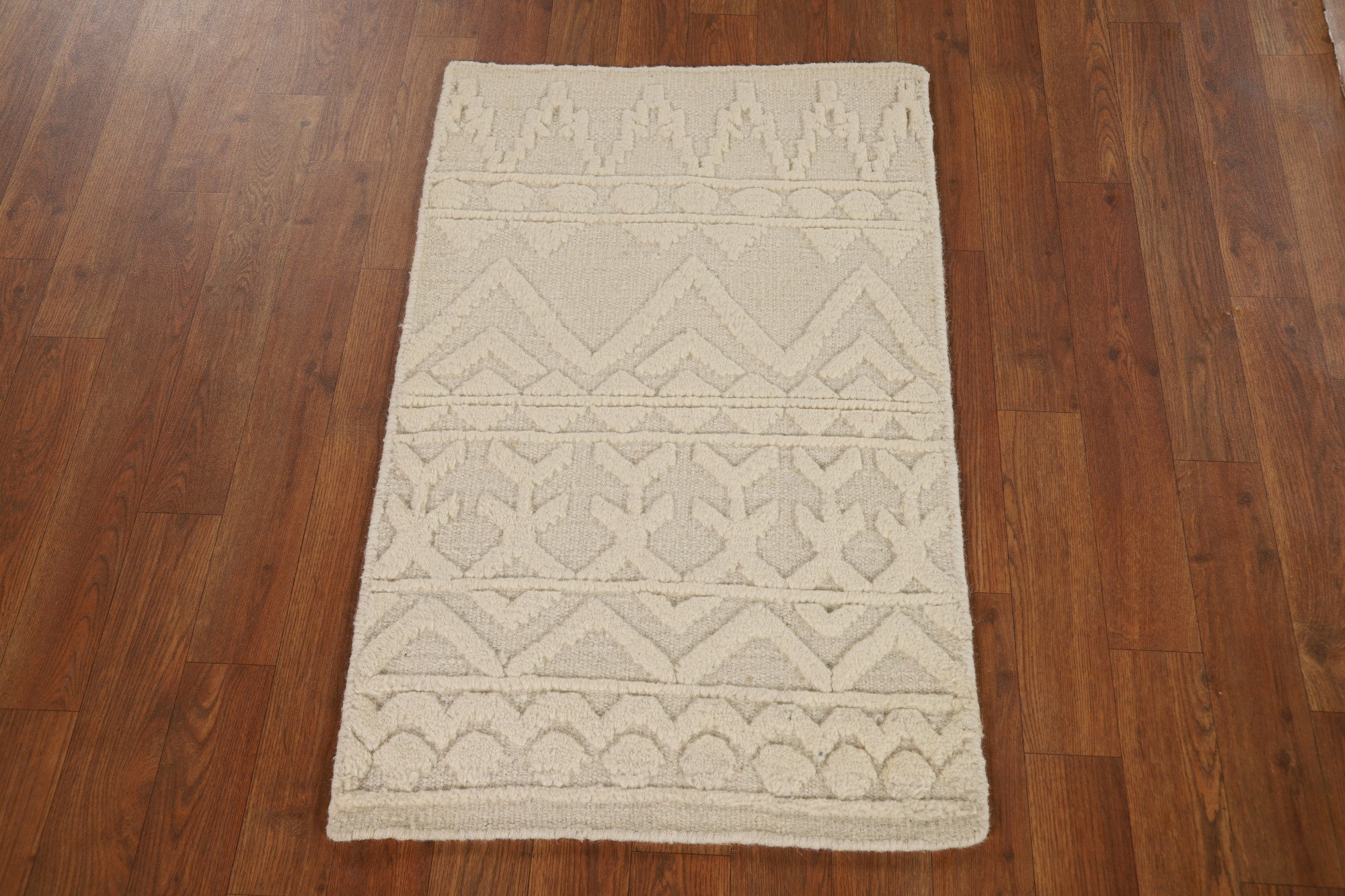 Union Rustic Handmade Carved Wool Moroccan Indian Rug 2x3 | Wayfair