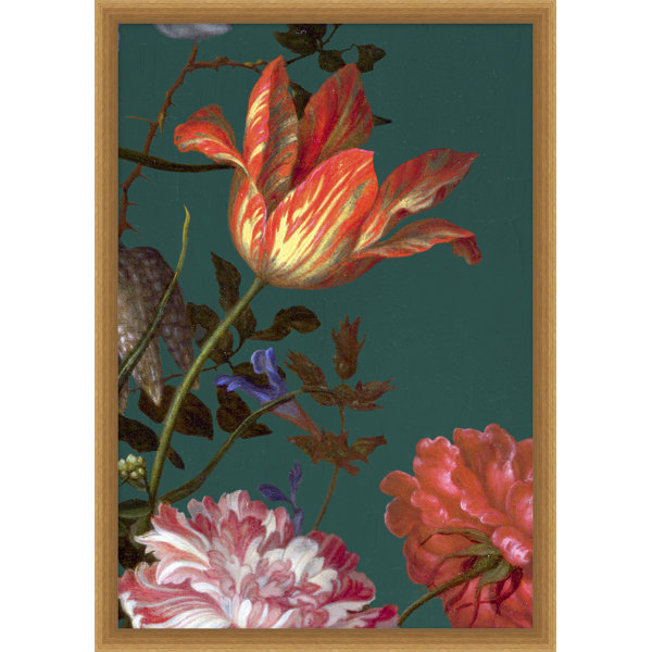Lillian August Baroque Bouquet 4' Framed Graphic Art Print on Glass ...