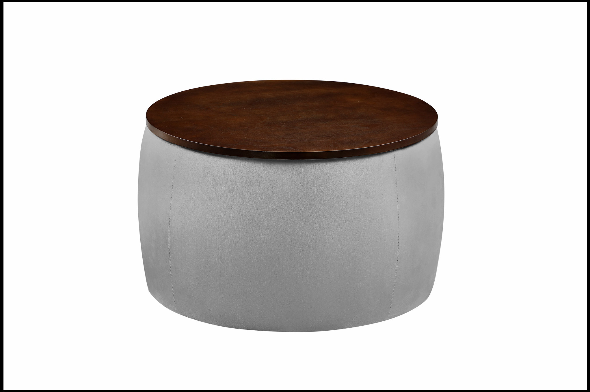 Latitude Run® Round Ottoman Set with Storage, 2 in 1 Combination, Round ...