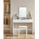 Ebern Designs Merujan 100 cm Dressing Table with Mirror & Reviews ...