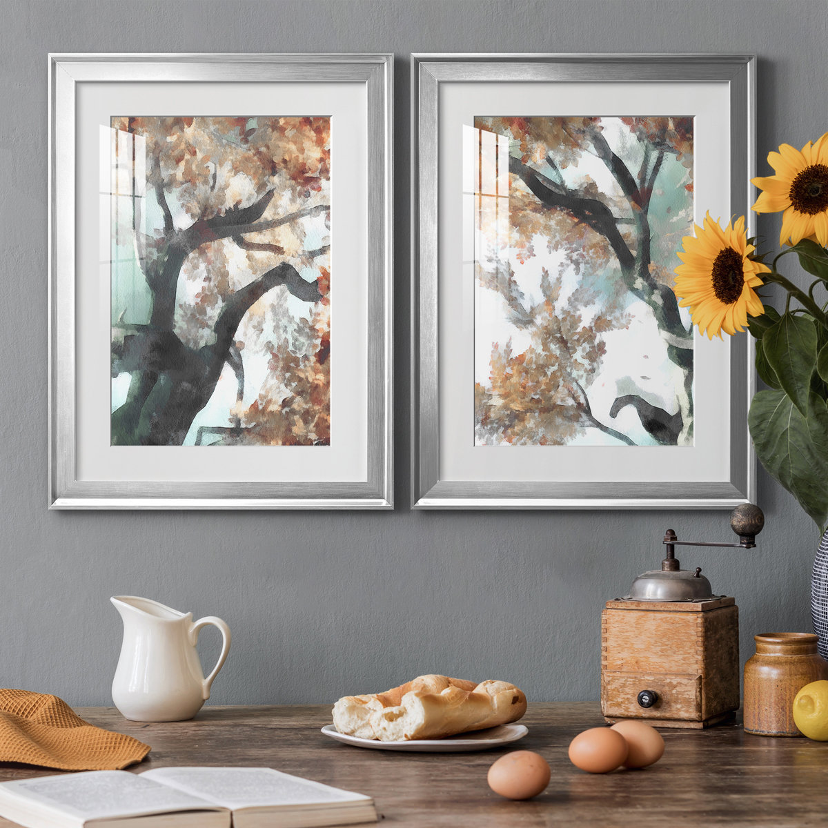 Red Barrel Studio® Fall Tree I Premium Framed Print - Ready To Hang ...