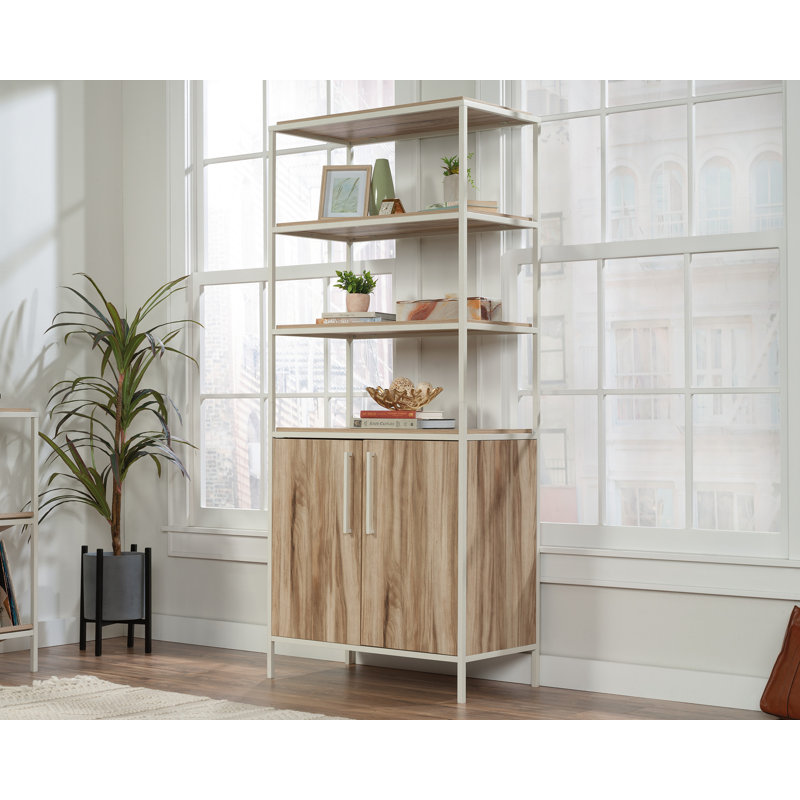 Ebern Designs Nova Loft Bookcase With Doors | Wayfair