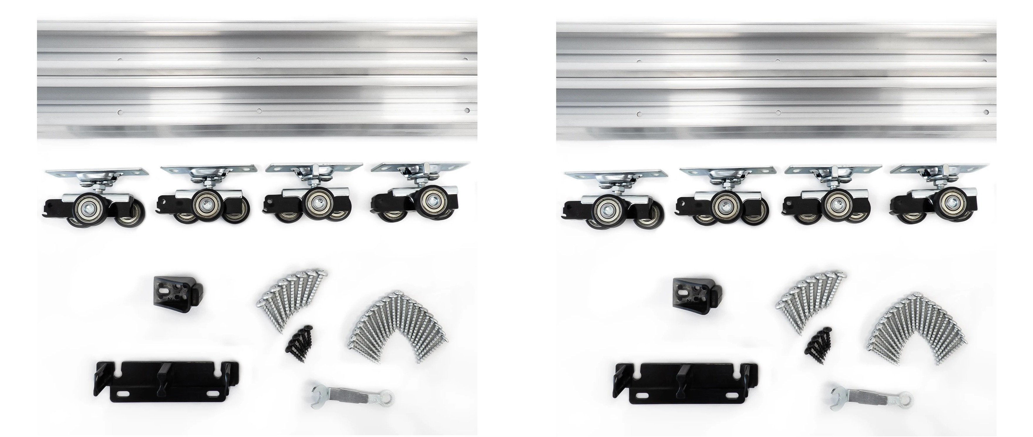 Villar Home Designs 3 Pack Heavy Duty Sliding Bypass Door Hardware KIT ...