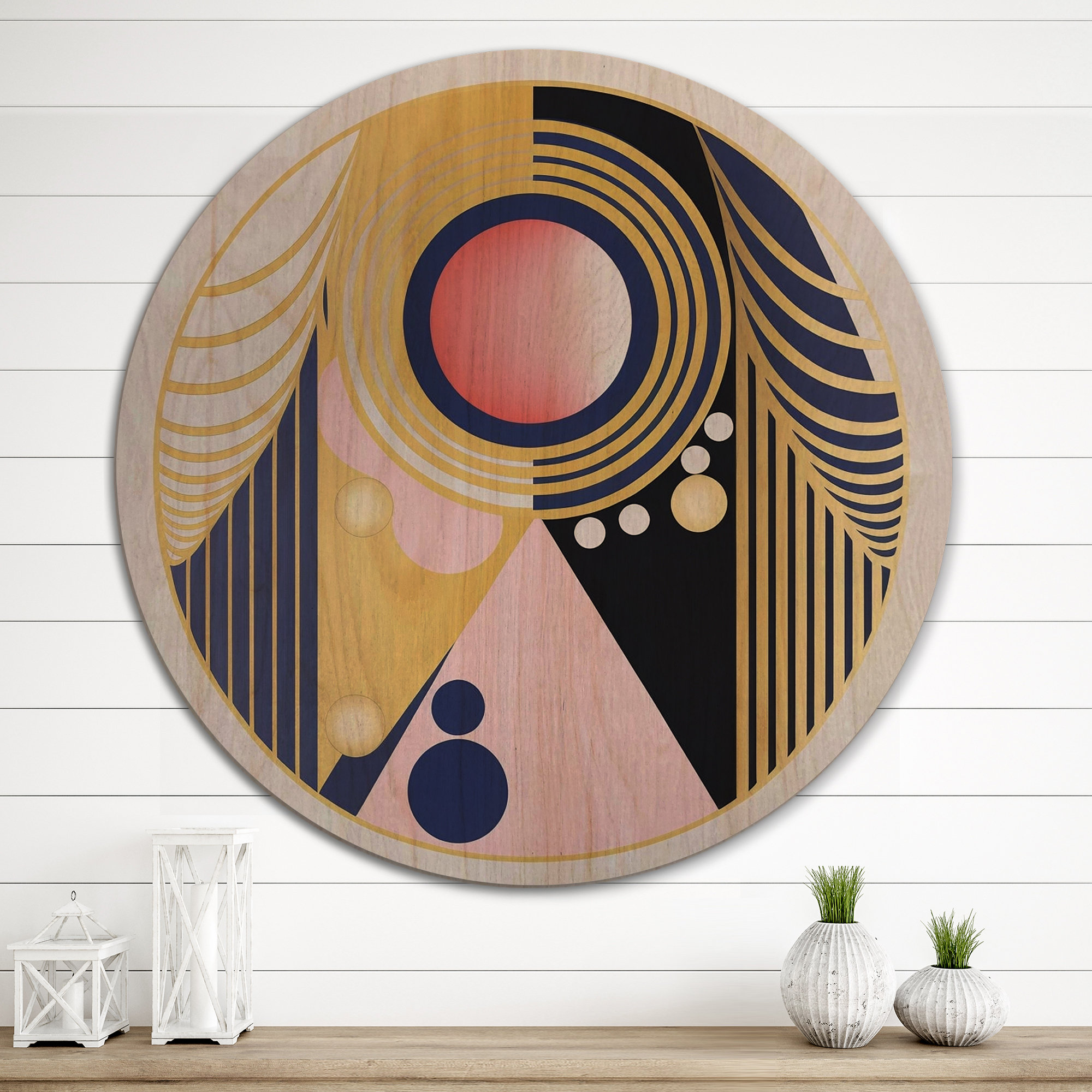 Red Barrel Studio® Pink Moon Awakening Art Nouveau II - Modern Abstract ...
