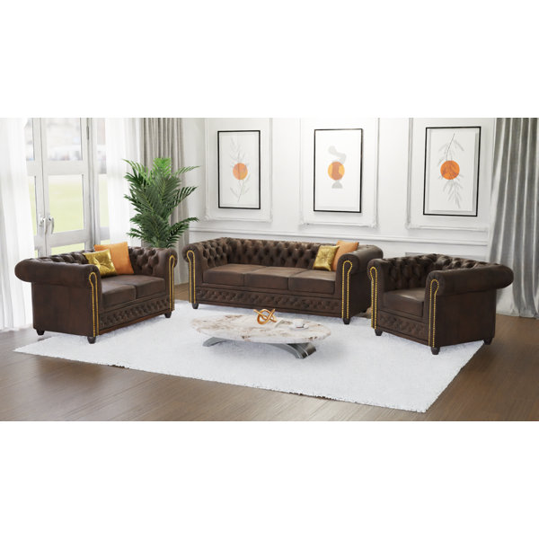 Union Rustic Ebensburg 3 - Piece Living Room Set | Wayfair.co.uk