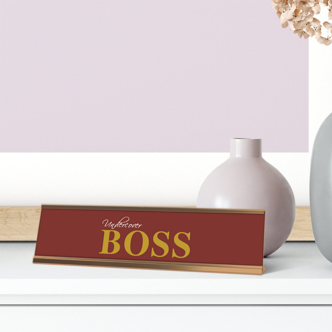 Signs ByLITA Undercover Desk Sign | Wayfair