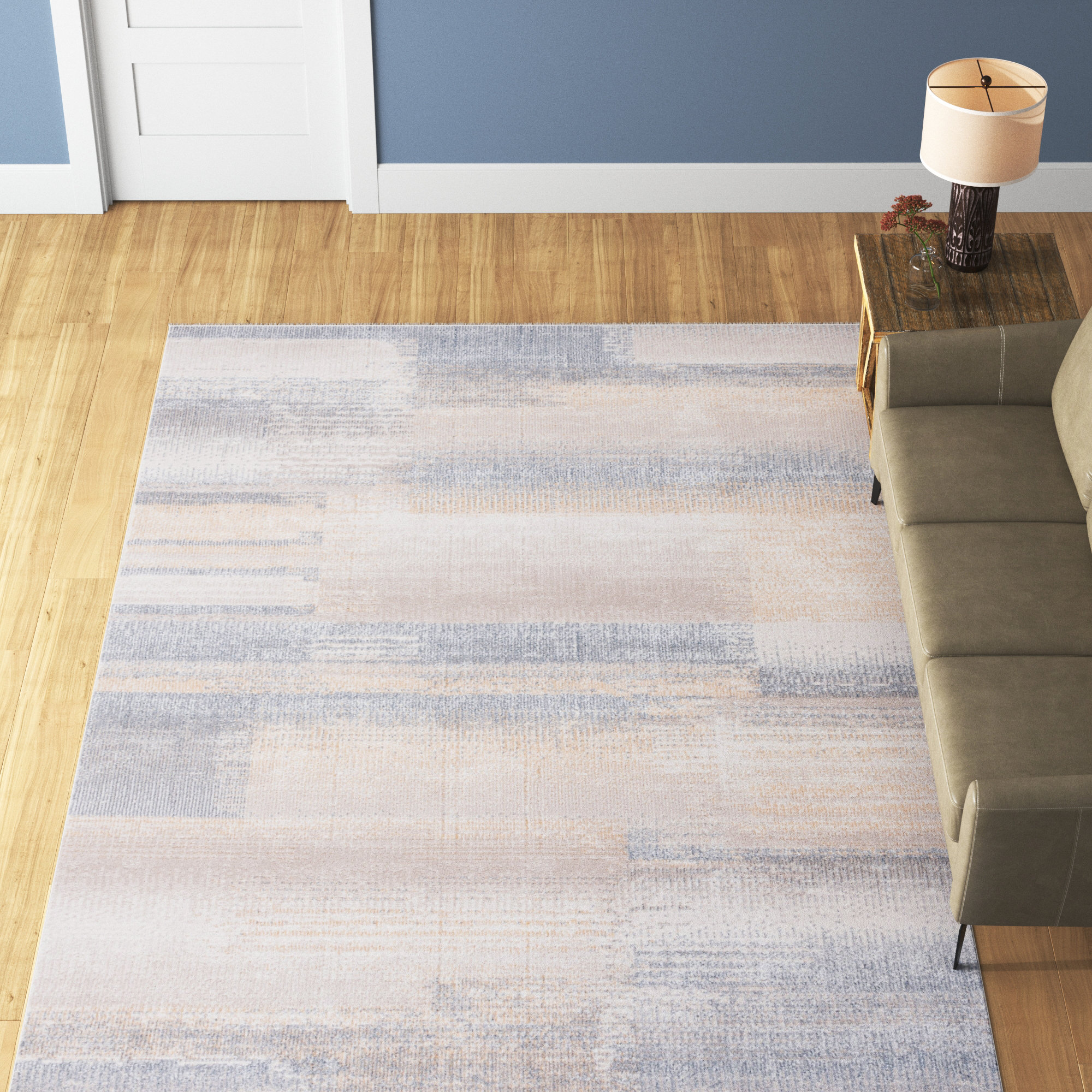 Loon Peak® Isebelle Washable 216 Area Rug In Gray/Beige & Reviews | Wayfair