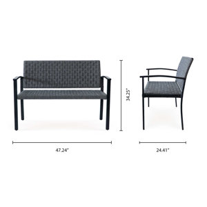 Lark Manor™ Granillo Modern Garden Rope Bench & Reviews | Wayfair