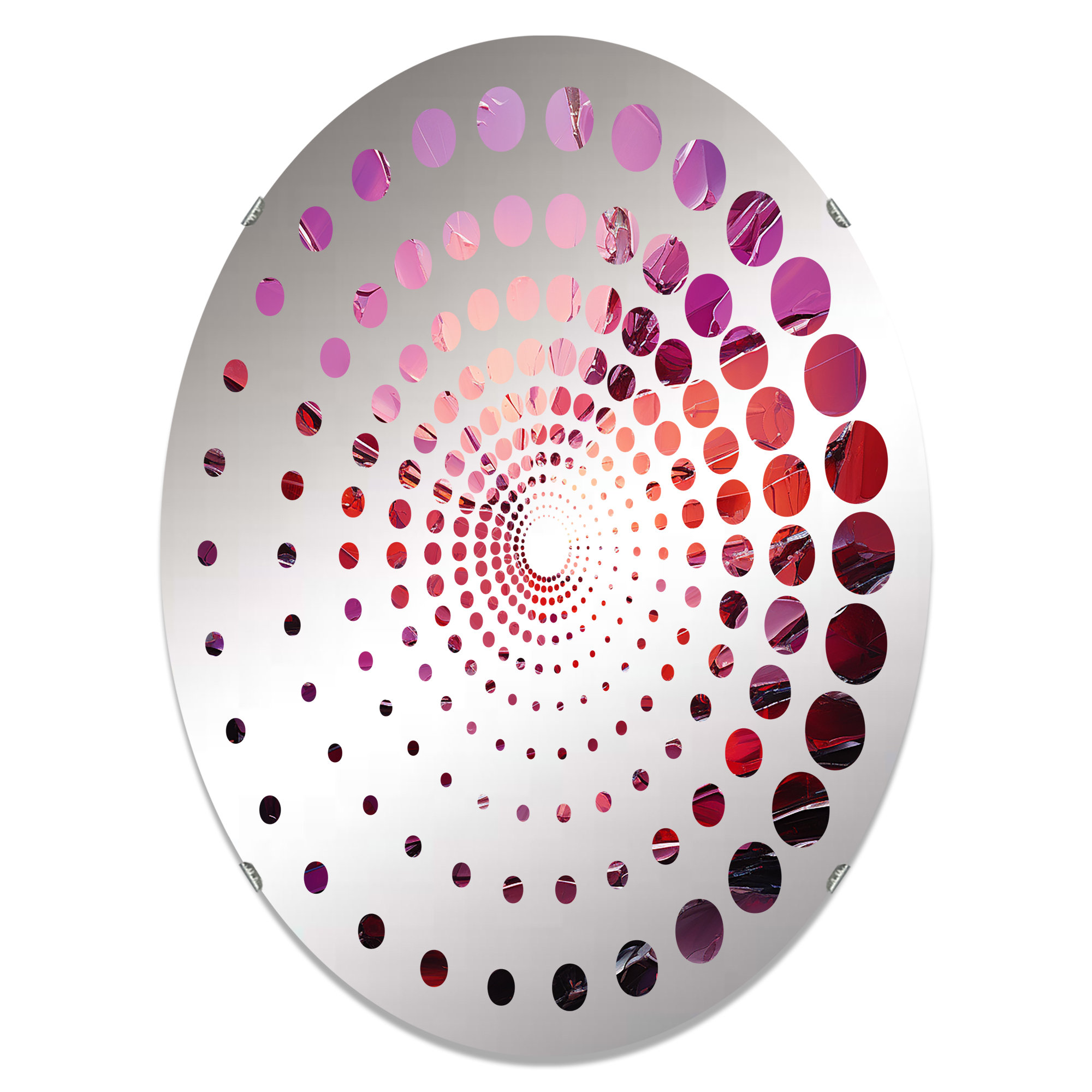 Design Art Fractured Ruby Explosion I Frameless Accent Mirror | Wayfair