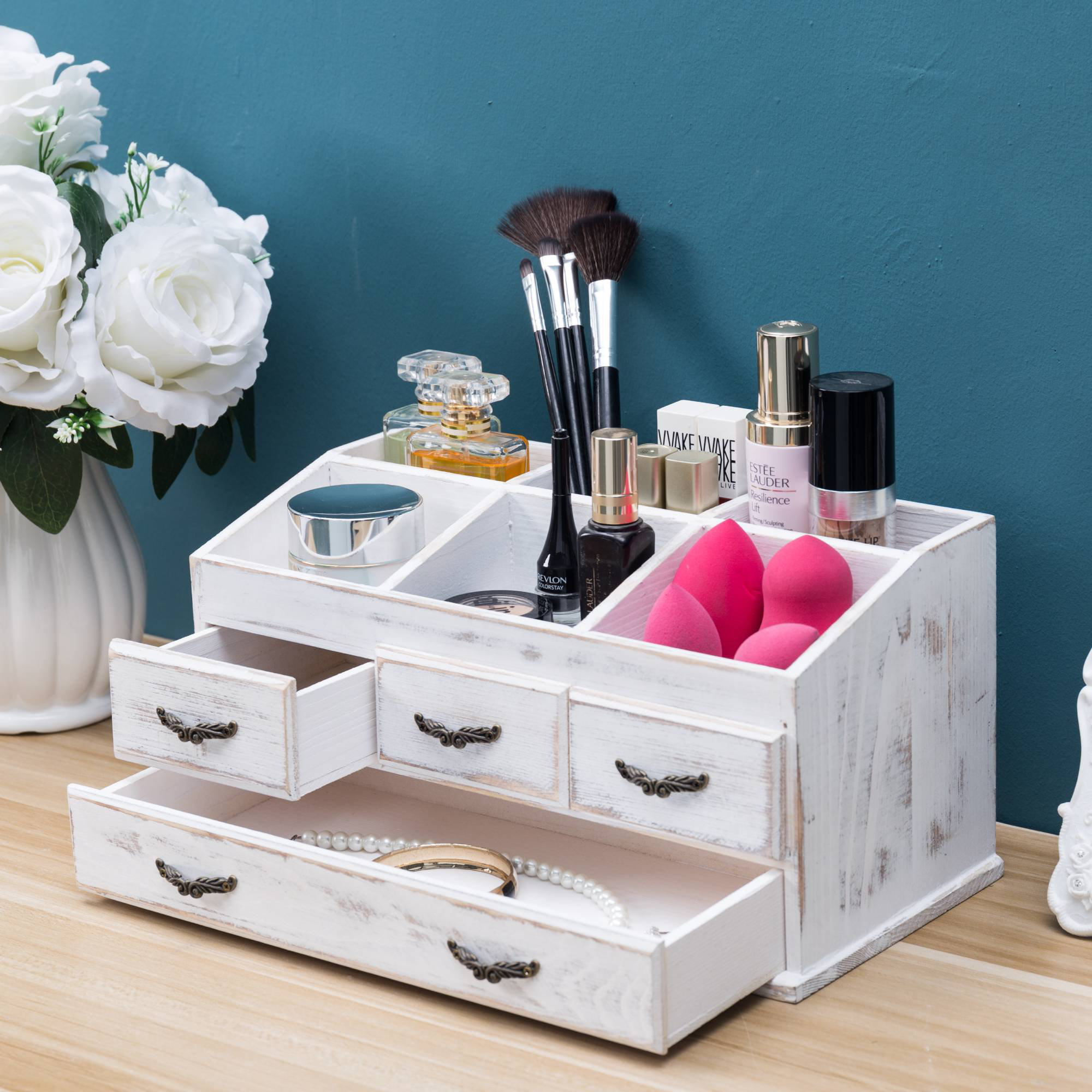 Ophelia & Co. Wood Desktop Jewellery Boxes With Storage Drawers ...