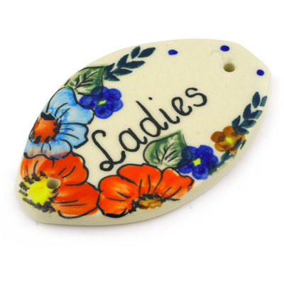Polmedia Polish Pottery 4" Restroom Sign | Wayfair
