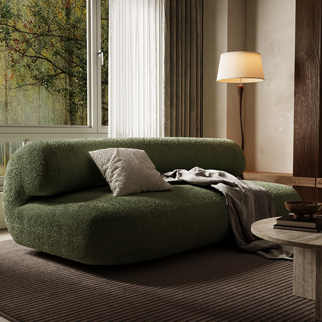 Comfort Zone Furniture.e Wabi-sabi fabric sofa French in-line sofa ...