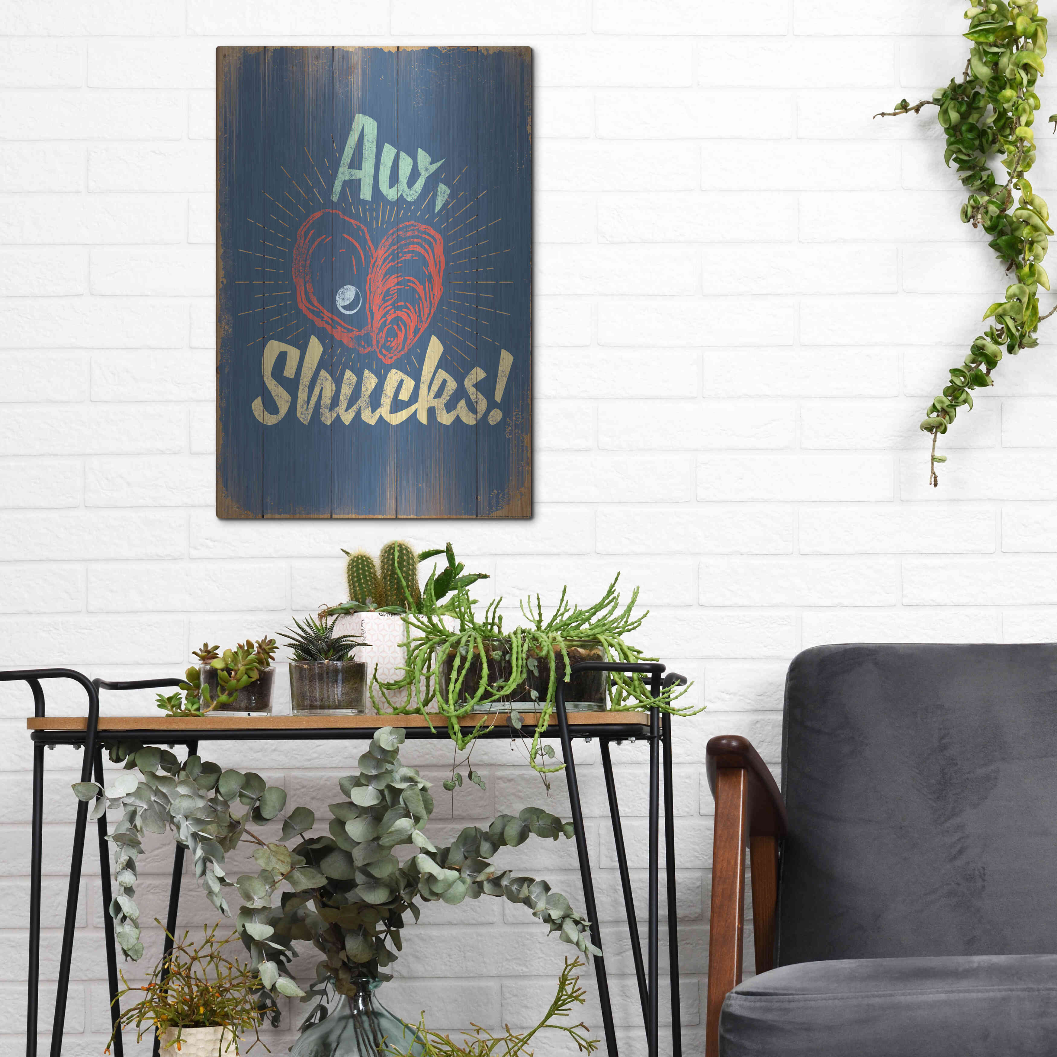 Winston Porter Aw Shucks In Blue' by JJ Brando, Metal Wall Art | Wayfair