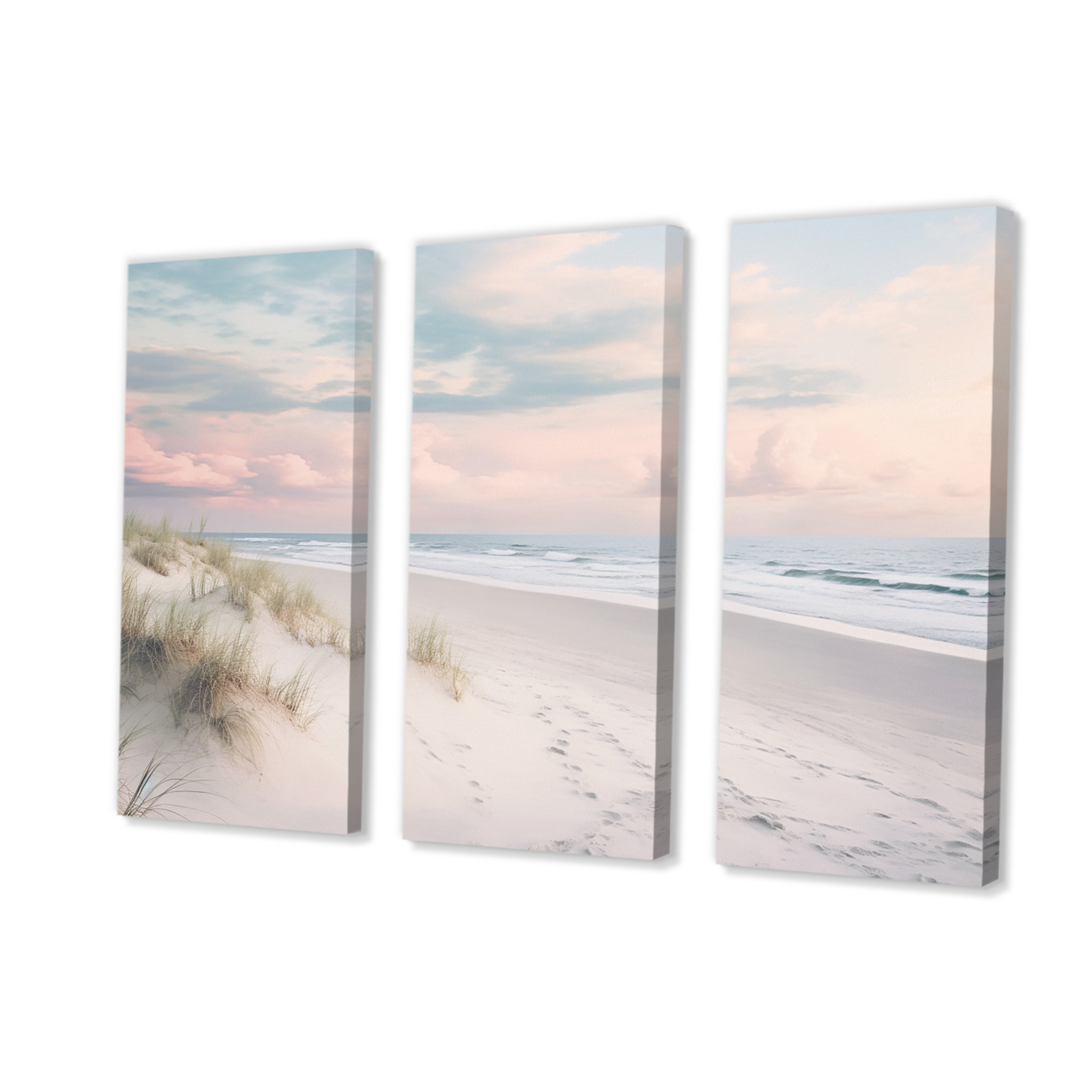 Design Art Beach Serenity Gentle Pink Pastel Sunrise IV - Beach Wall ...