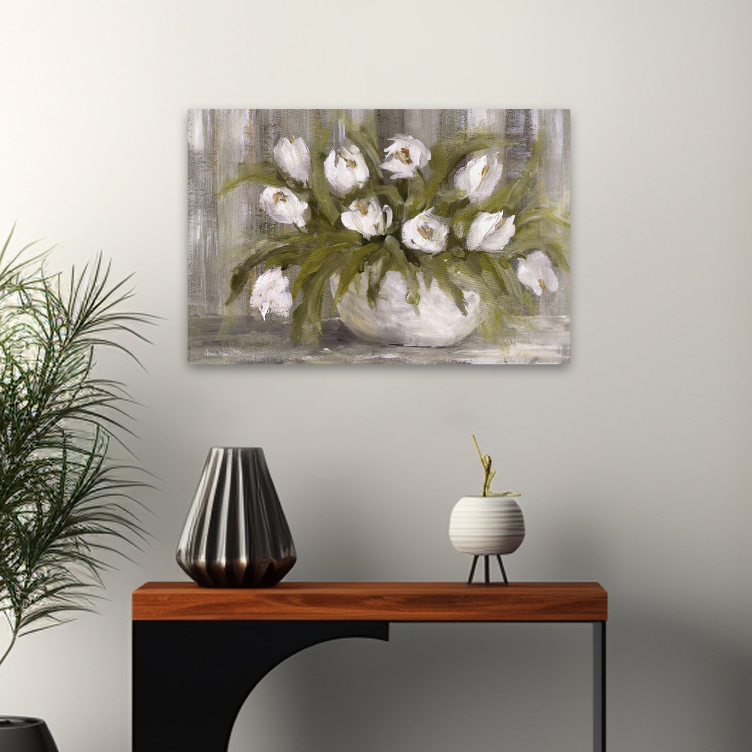 Red Barrel Studio Neutral Tulip Study - Contemporary White Tulips ...