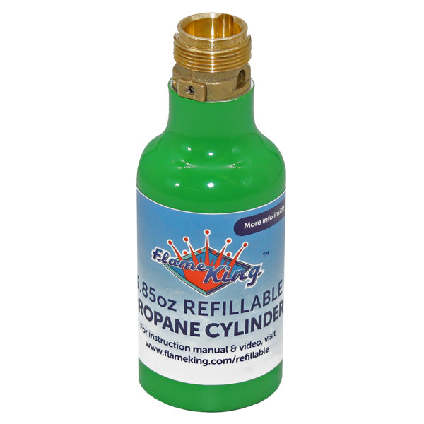 Flame King 1/4LB Refillable Empty Propane Tank for Small Propane Lamps ...