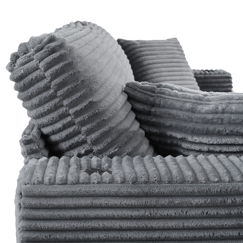 Latitude Run® Oversized Chaise Lounge Sectional Sofa/ USB Ports&Cup ...