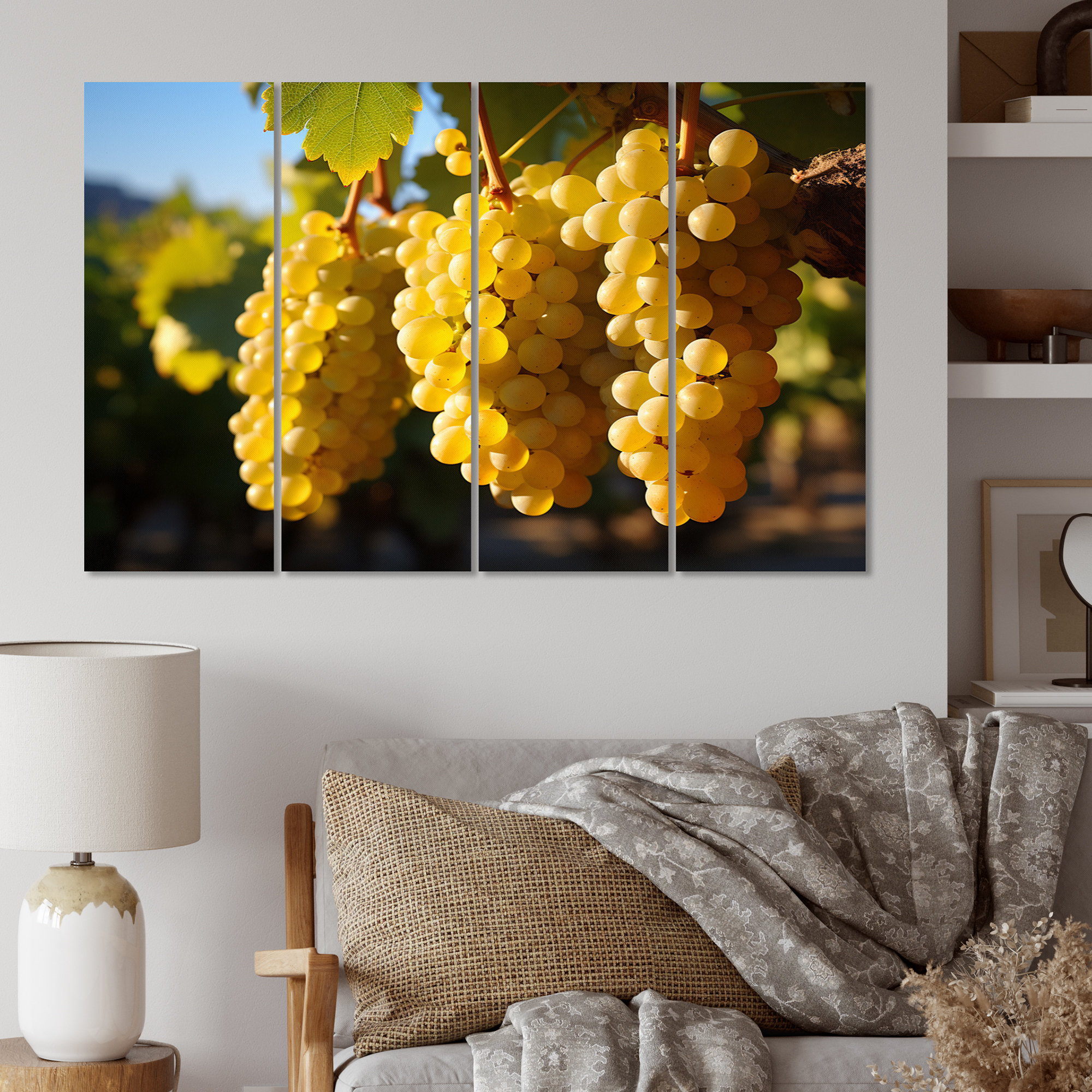 Latitude Run® " Golden Grapes Vineyard II " 4 - Pieces - Wayfair Canada