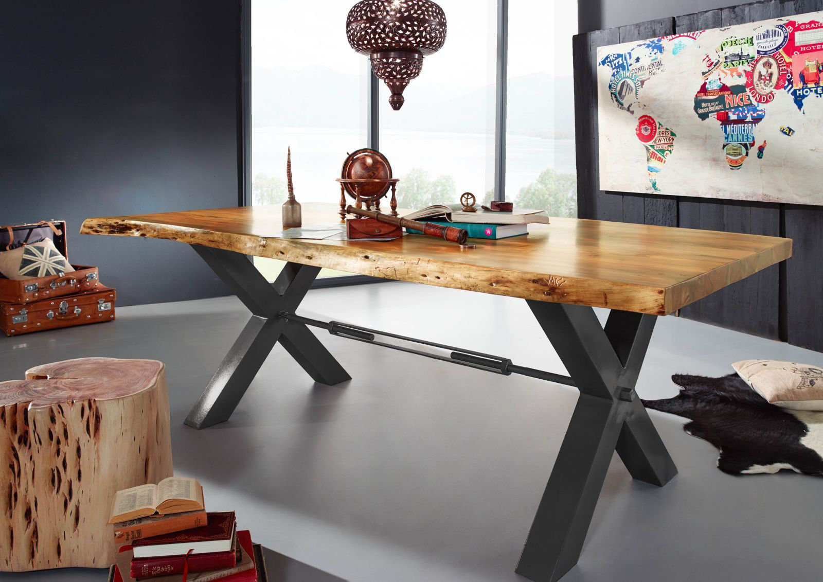 Massivmoebel24 Iron Label Dining Table | Wayfair.co.uk