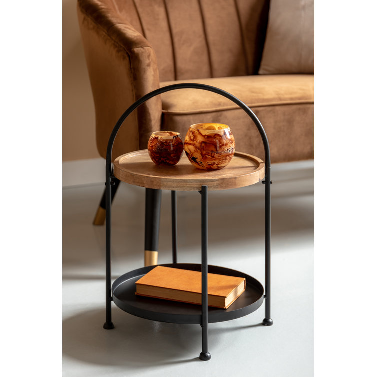 Leitmotiv Side Table Tray Mango, Black Steel | Wayfair.co.uk