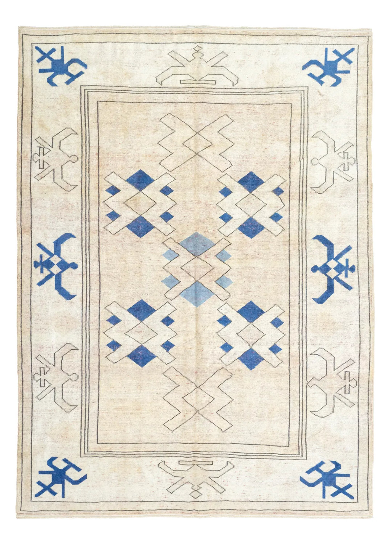 Rugpera Nevil Rustic Patterned Hand-Woven Wool Carpet | Wayfair