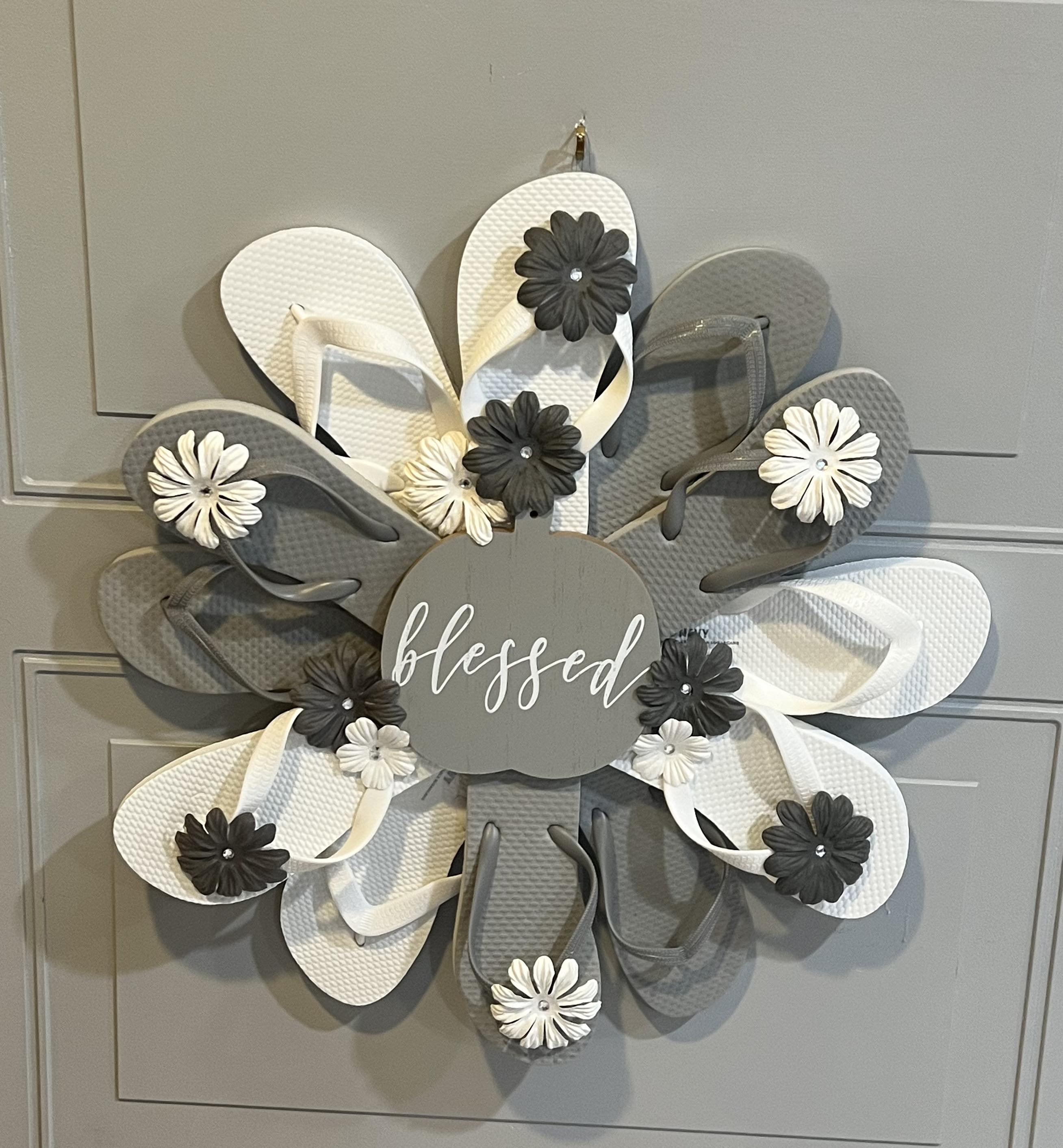 The Holiday Aisle® Thankful Gray Fall Wreath | Wayfair
