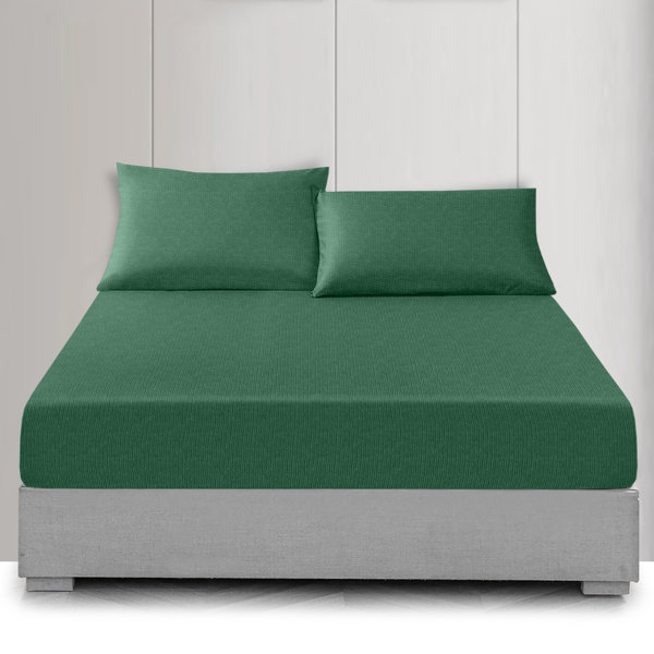 17 Stories Seanne Cotton Blend Jersey Knit Fitted Sheet | Wayfair.co.uk