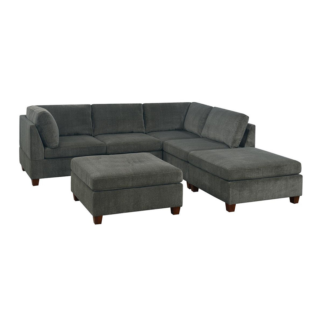 Simple Relax 6 Piece Chenille Modular Sectional Sofa | Wayfair